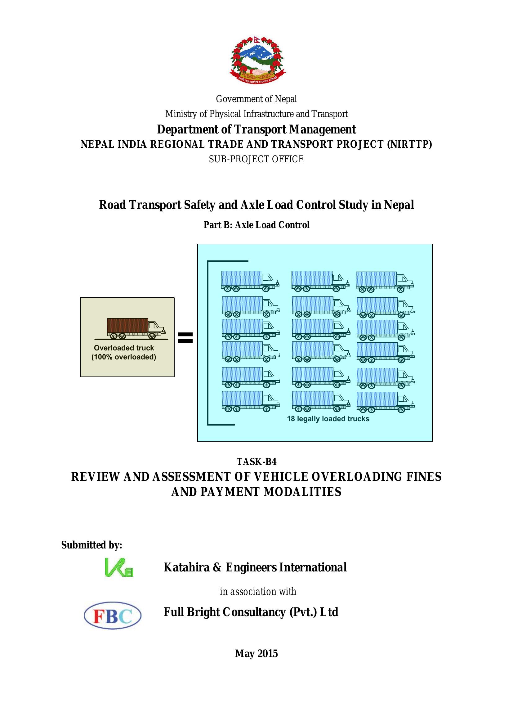 Review And Assessment Of Vehicle Overloading Fines And Payment Modalities Nread