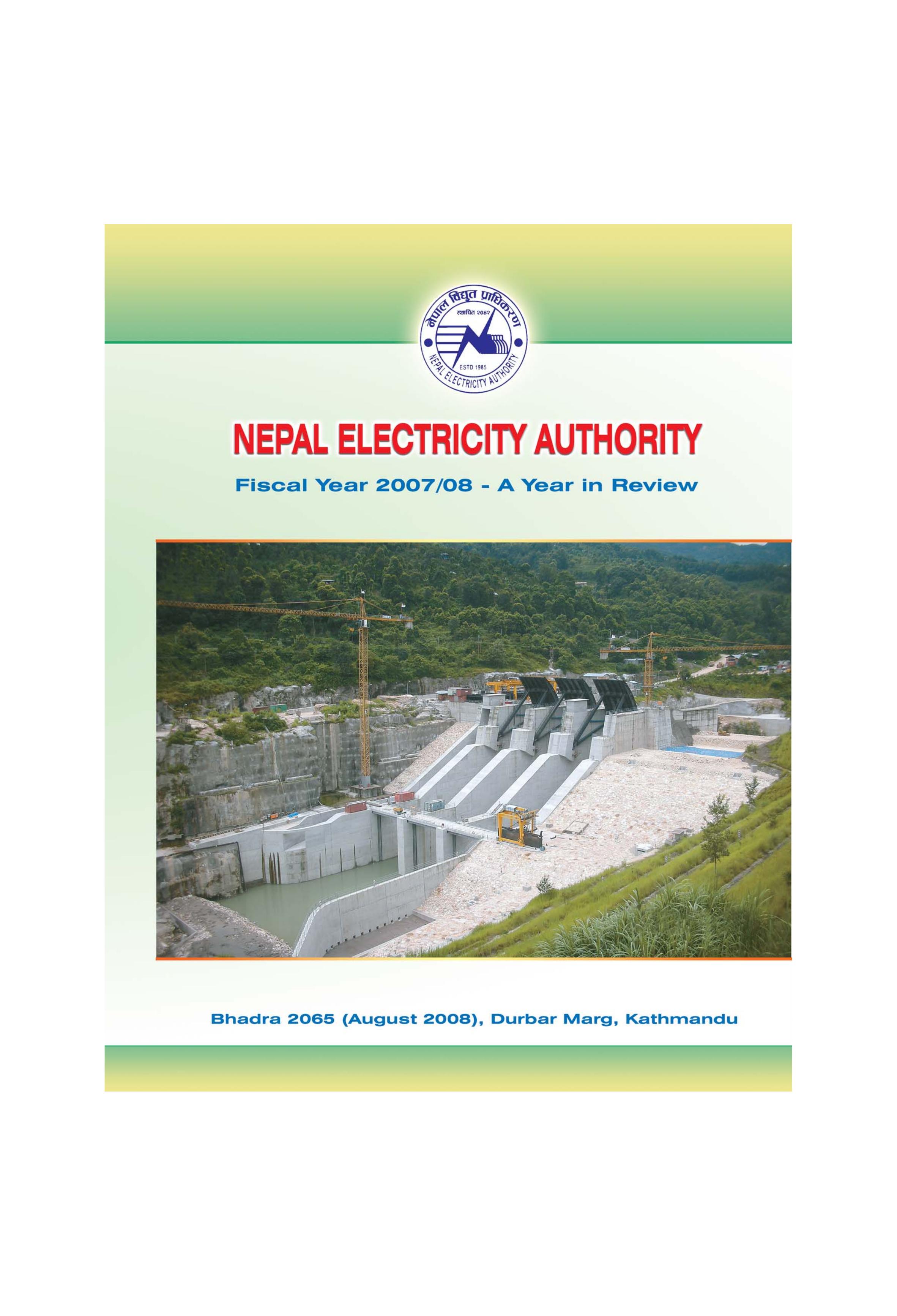 NEPAL ELECTRICITY AUTHORITY - A YEAR IN REVIEW - FISCAL YEAR 2007/8 nRead